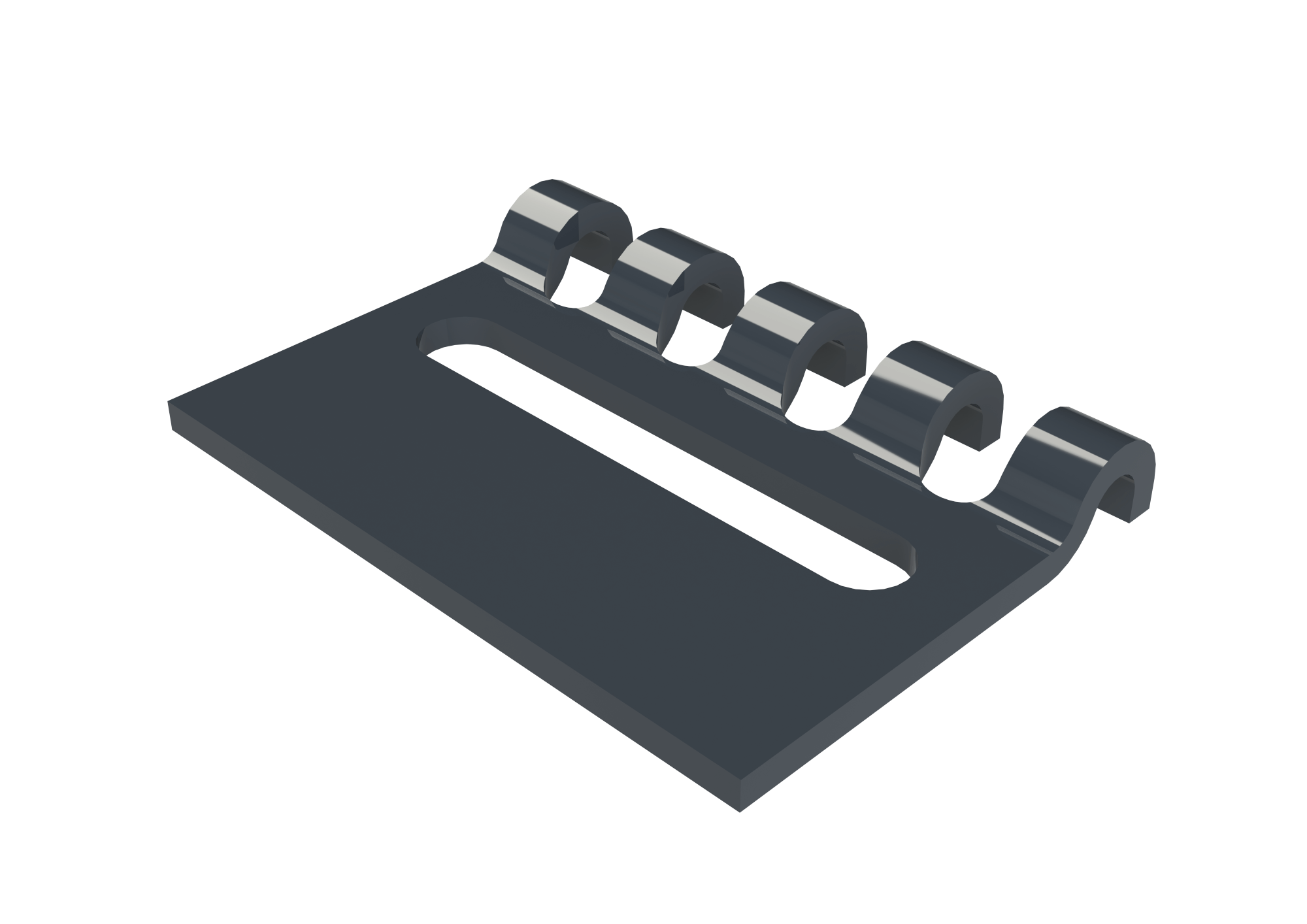 Flat Max M8 RAL7021Galv + PVC coated - Fence Post Brackets